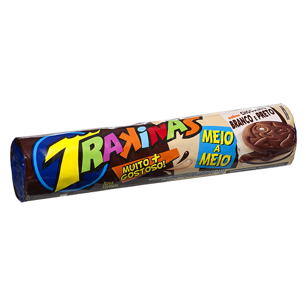 Estrela Supermercados | BISCOITO TRAKINAS CHOCOLATE CHOCOLATE BRANCO 136GR