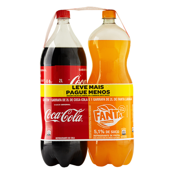 COCA COLA 2LT+ FANTA LARANJA 2LT